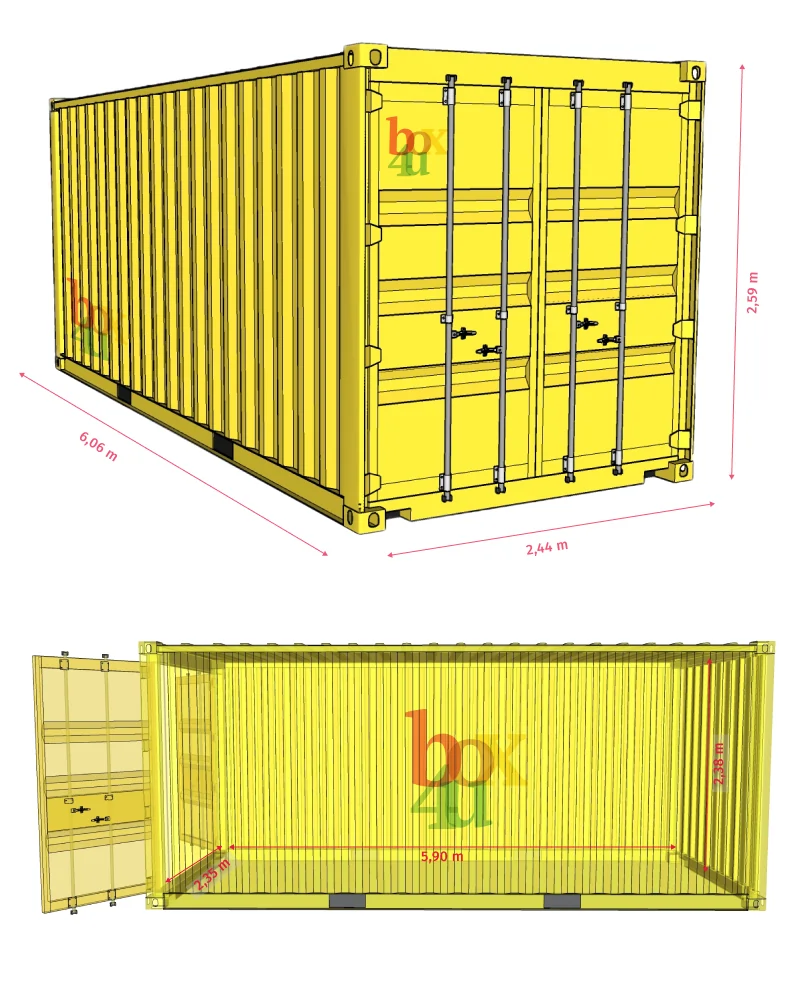 20St Contenedor Marítimo Usado | Box4u - Contenedores